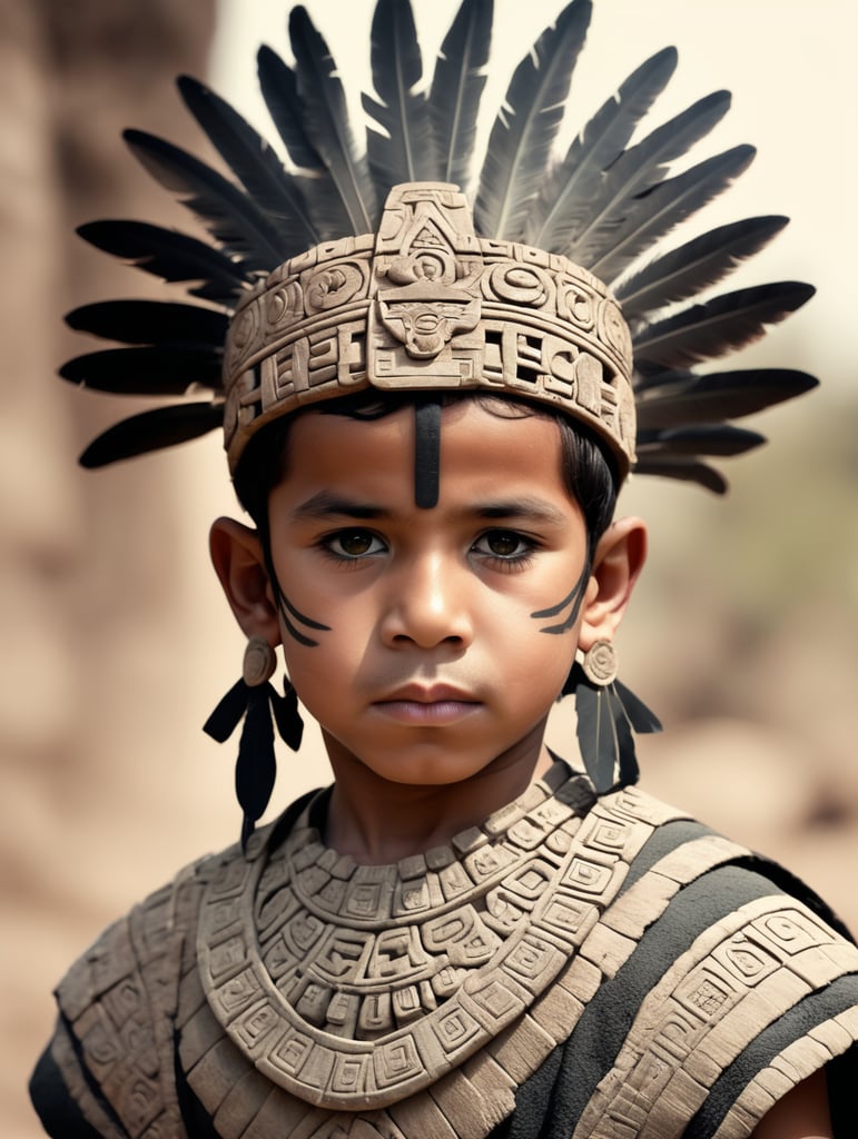 Premium Free ai Images | young aztec prince