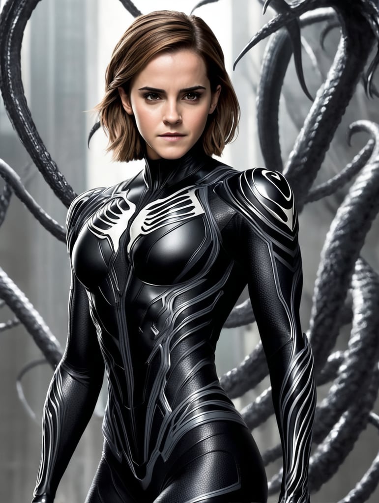 Premium Free ai Images | emma watson showing off with the venom ...