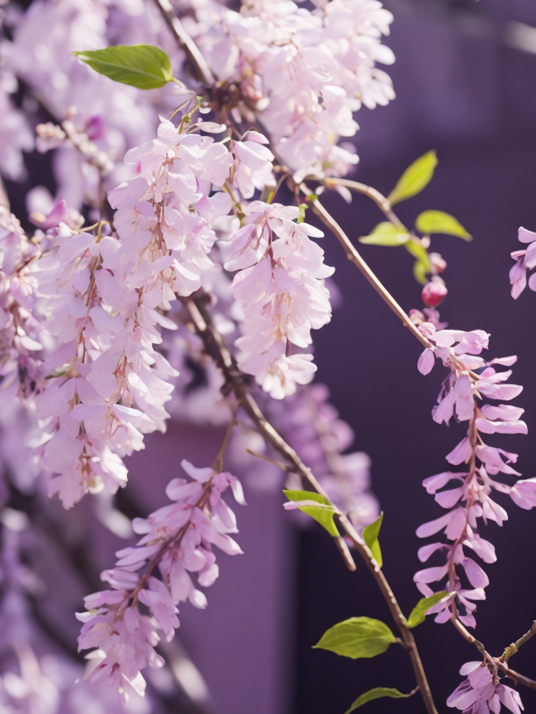 Lumenor AI Image Generation - wisteria and cherry blossom