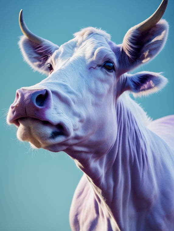 Premium Free ai Images | purple cow portrait sharp details cow focus ...