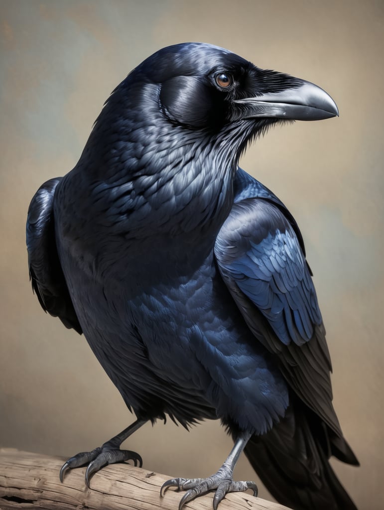 Premium Free ai Images | blue photorealistic raven