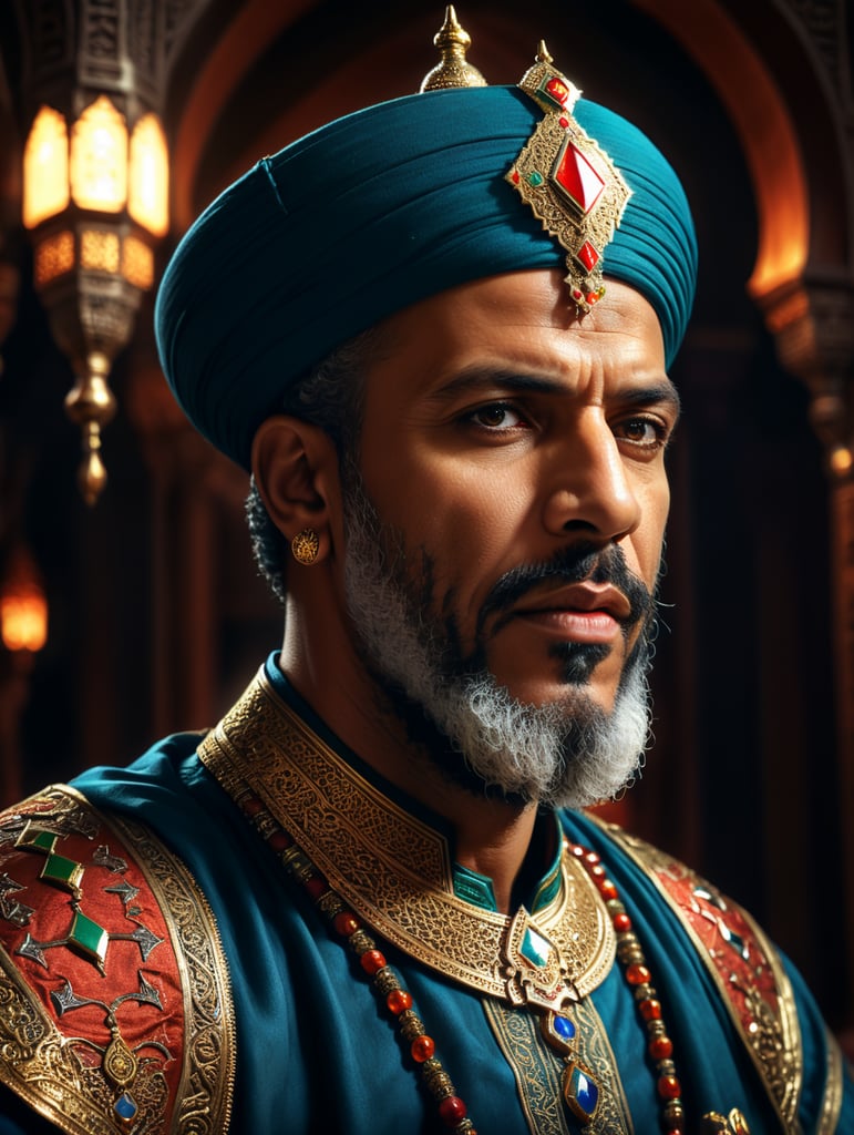 Premium Free ai Images | ismail sharif king of morocco