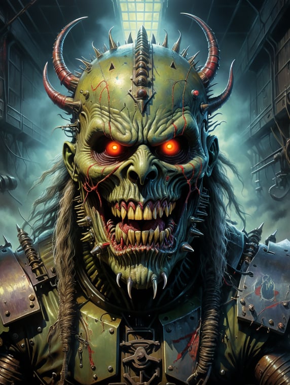 Premium Free ai Images | scary heavy metal art scary psycho killer ...
