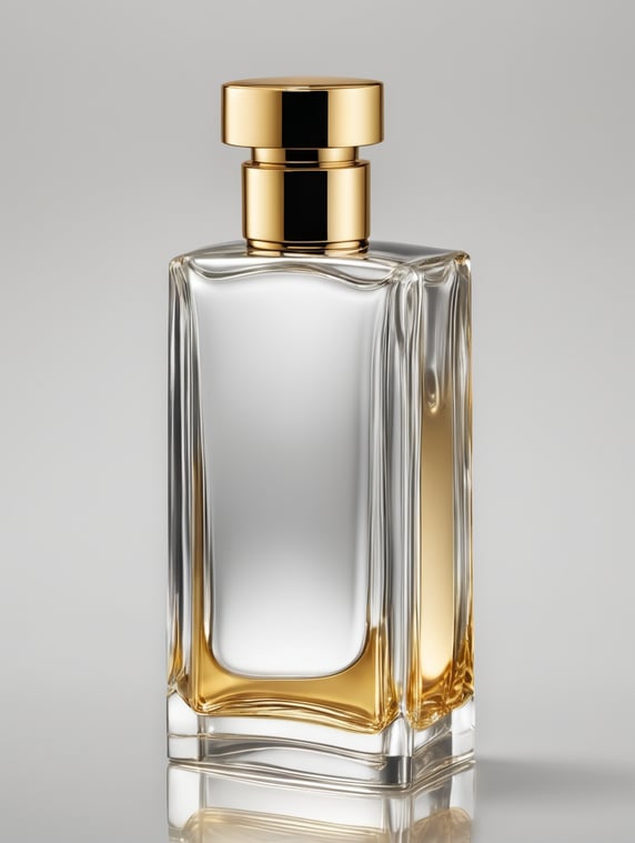 Premium Free ai Images | front view rectangular perfume filled glass ...