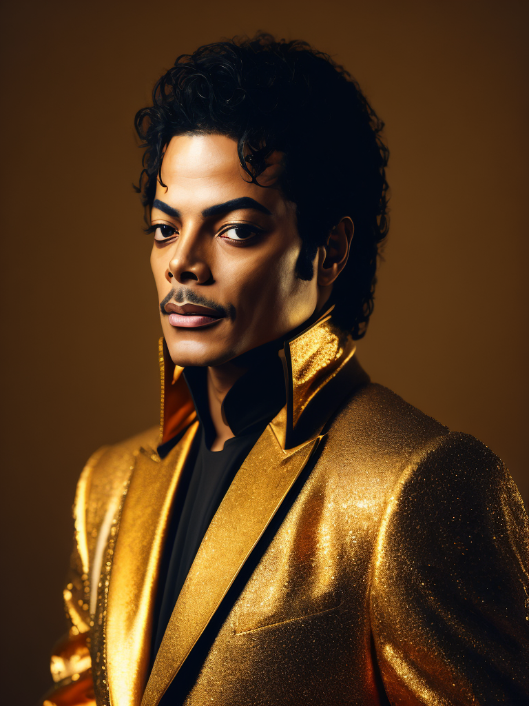 Lumenor AI Image Generation - portrait of michael jackson dressed in ...
