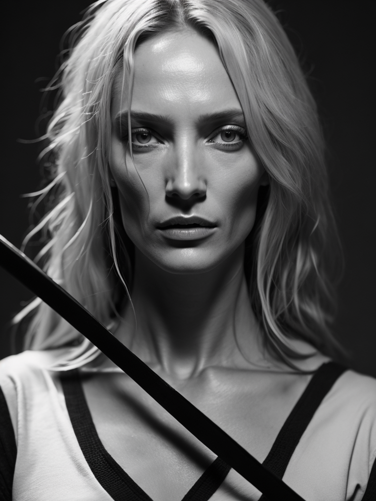 Lumenor AI Image Generation - kill bill uma thurman portrait