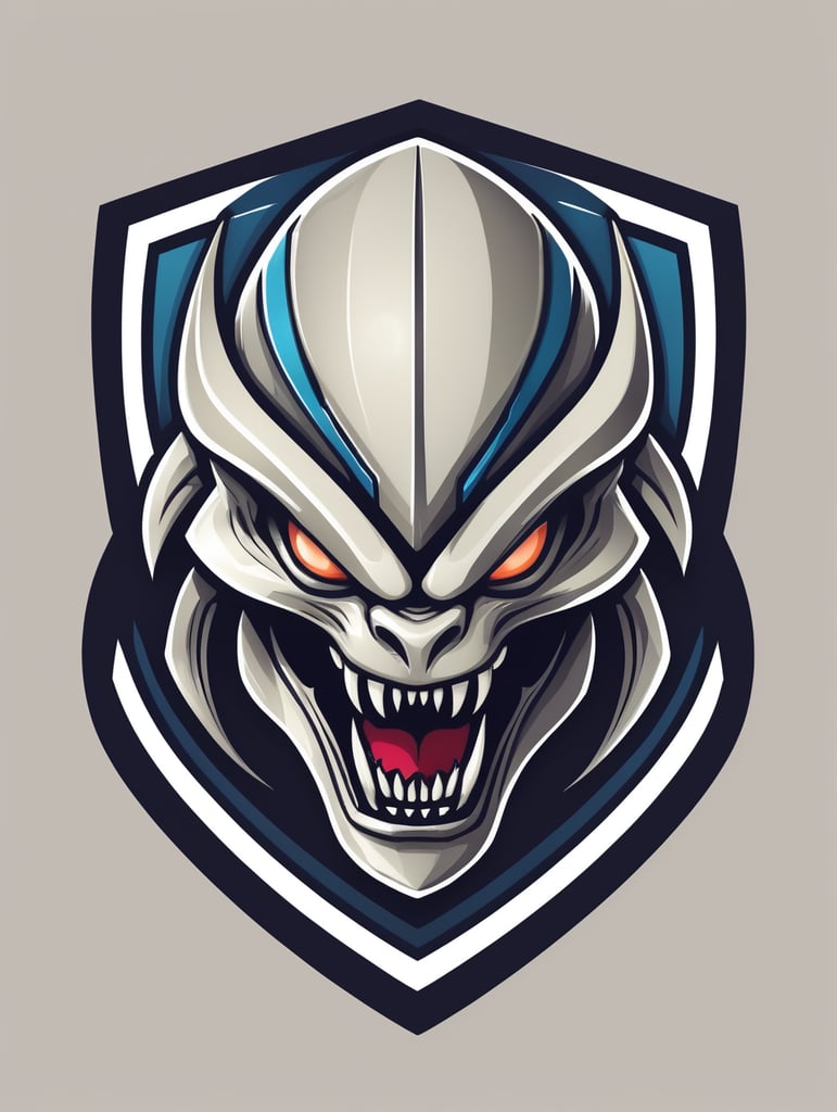 Premium Free ai Images | sharp teeth alien style esports logo detailed ...