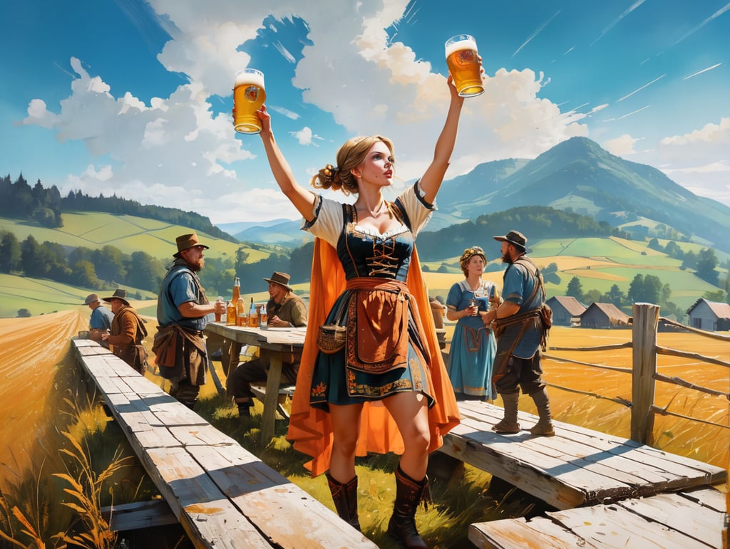 Premium Free ai Images | anglo saxon woman on cute poster art for ...