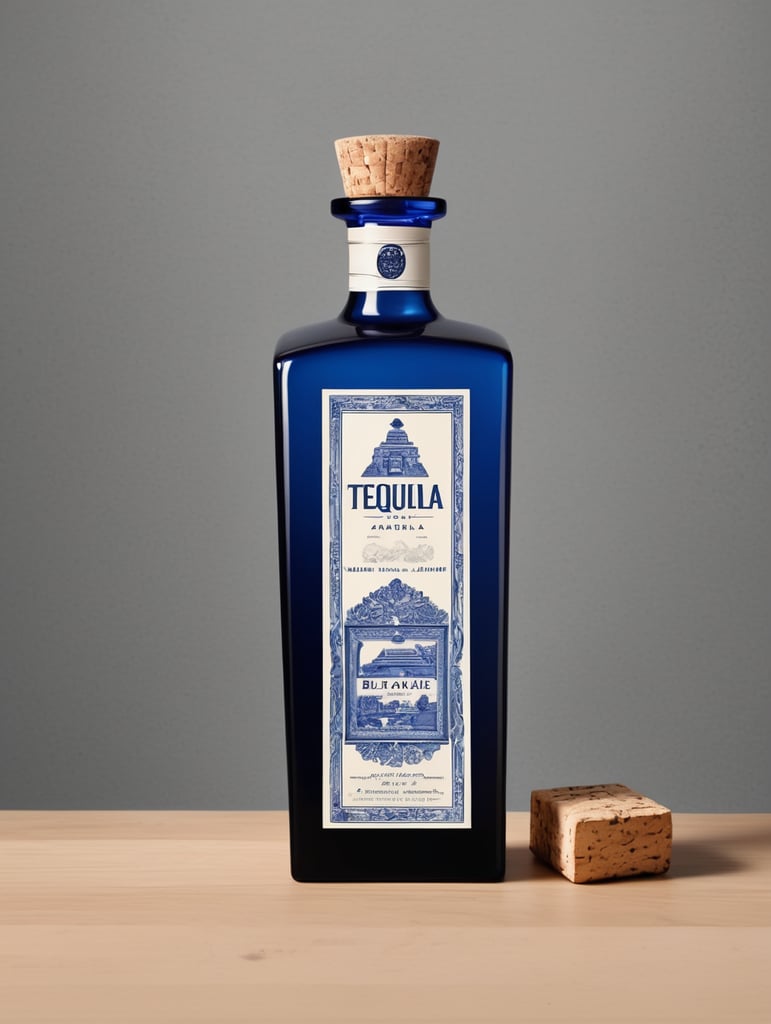 Premium Free ai Images | design ceramic tequila square bottle with ...
