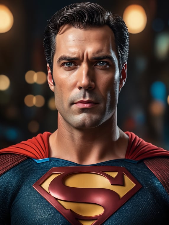 Premium Free ai Images | portrait of superman bright and saturated ...