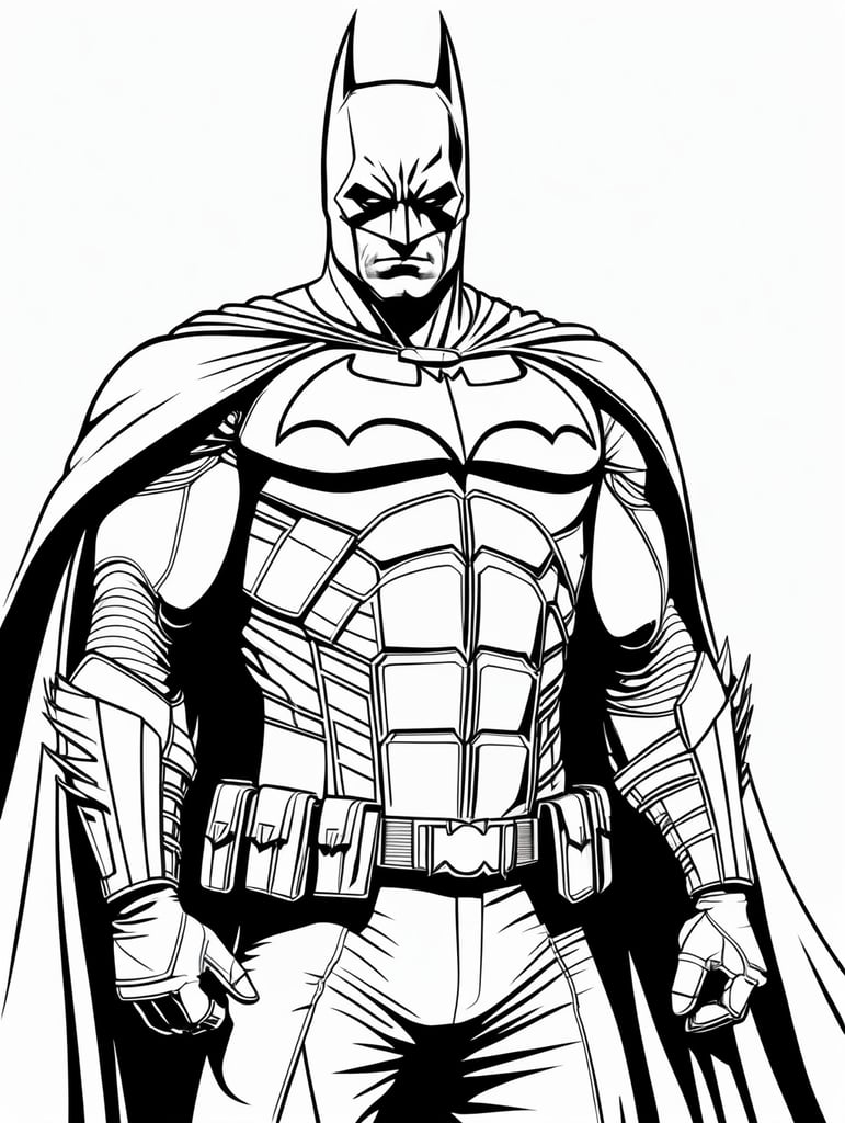 Premium Free ai Images | batman in the style of basic simple line art ...