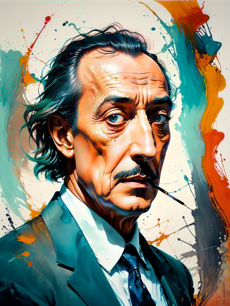 Premium Free ai Images | portrait of salvador dali
