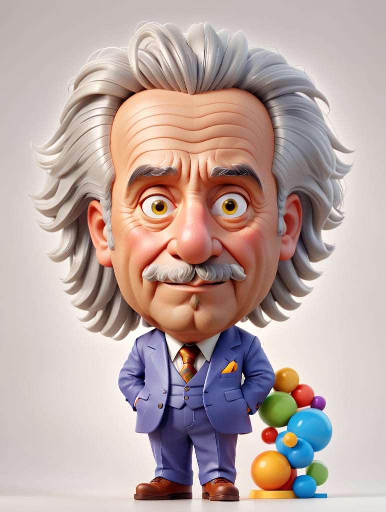 Premium Free ai Images | standing centered portrait of albert einstein ...