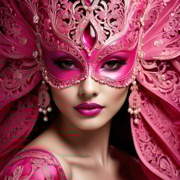 Premium Free ai Images | the mask is pink