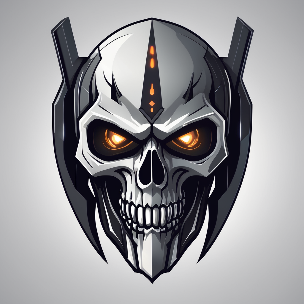 Premium Free ai Images | skull gaming logo futuristic reaper logo ...