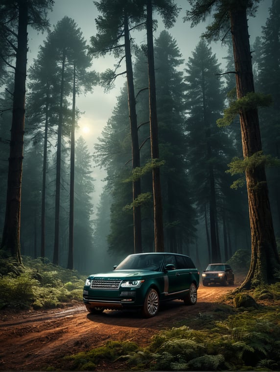 Premium Free ai Images | range rover en bosque