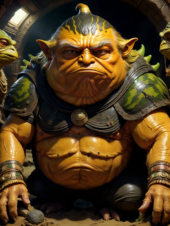 Premium Free ai Images | donald trump as jabba the hut