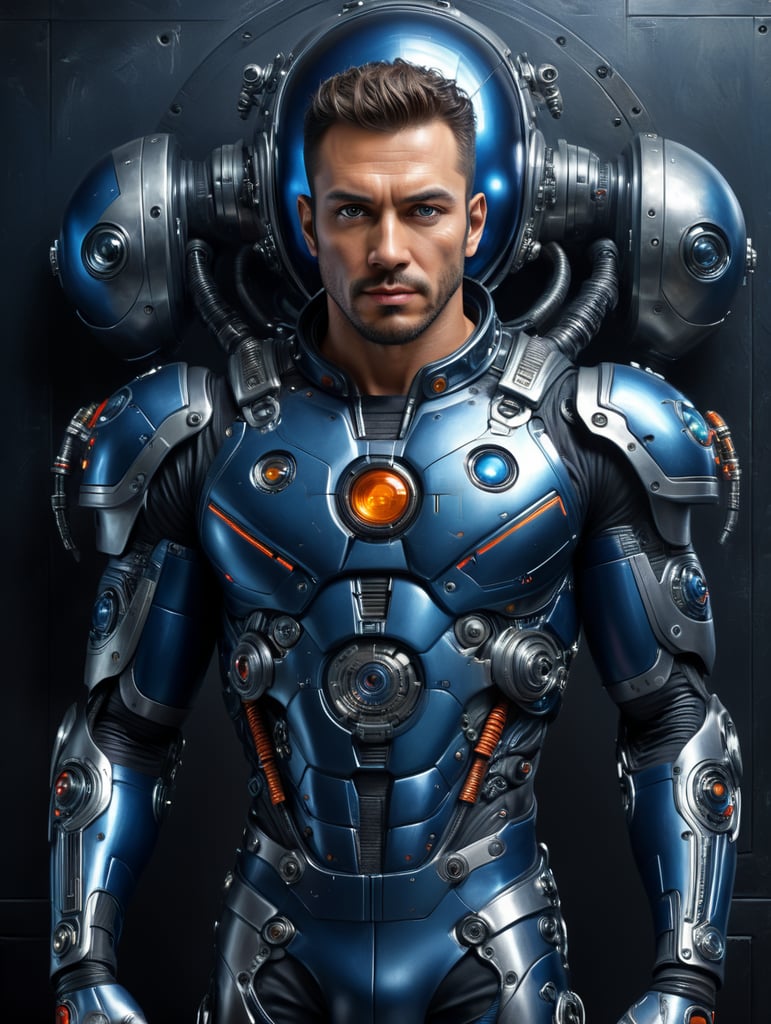 Premium Free ai Images | man wearing futuristic spaceman overall ...