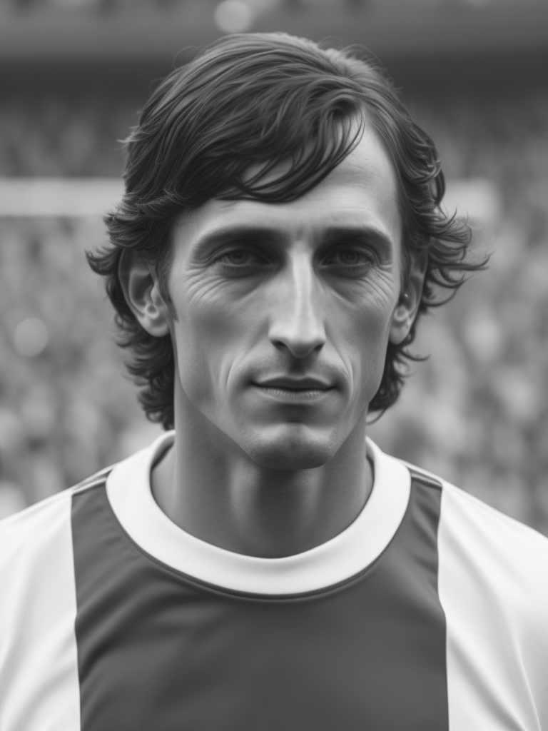 Premium Free ai Images | johan cruyff highly detailed realistic blurry ...