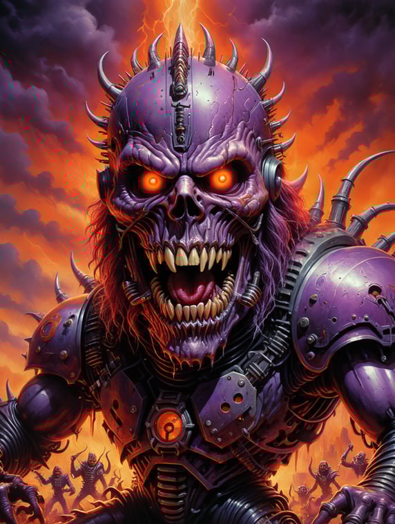 Premium Free ai Images | scary heavy metal art scary psycho killer ...