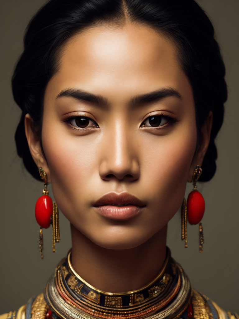 Premium Free ai Images | profile portrait of stunningly beautiful light ...