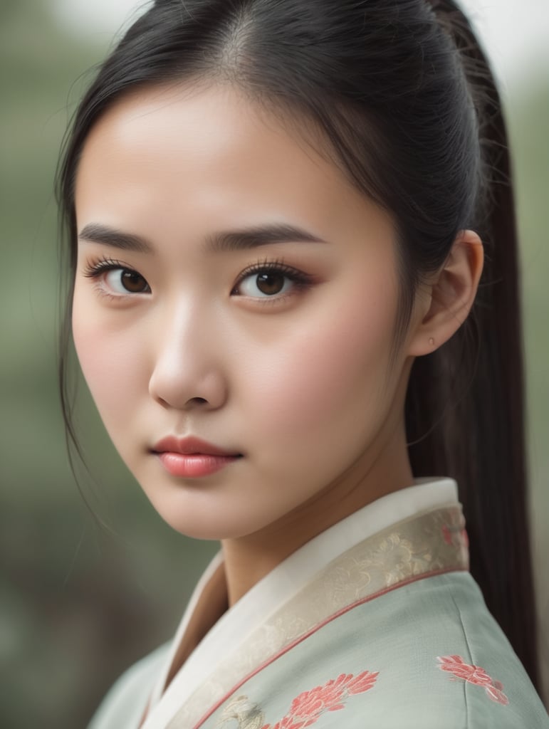 Premium Free ai Images | cewek cantik bermuka cina