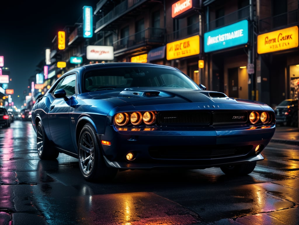 Premium Free ai Images | super cool dodge challenger modified car