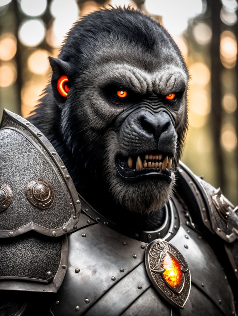 Premium Free ai Images | silverback werewolf assassin wearing armor ...