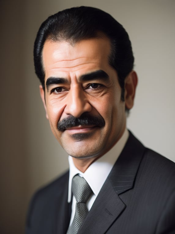 Premium Free ai Images | portrait of sadam husein saddam hussein was ...