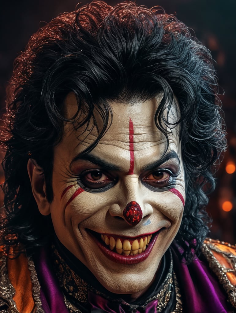 Premium Free ai Images | old michael jackson as creepy evil character ...