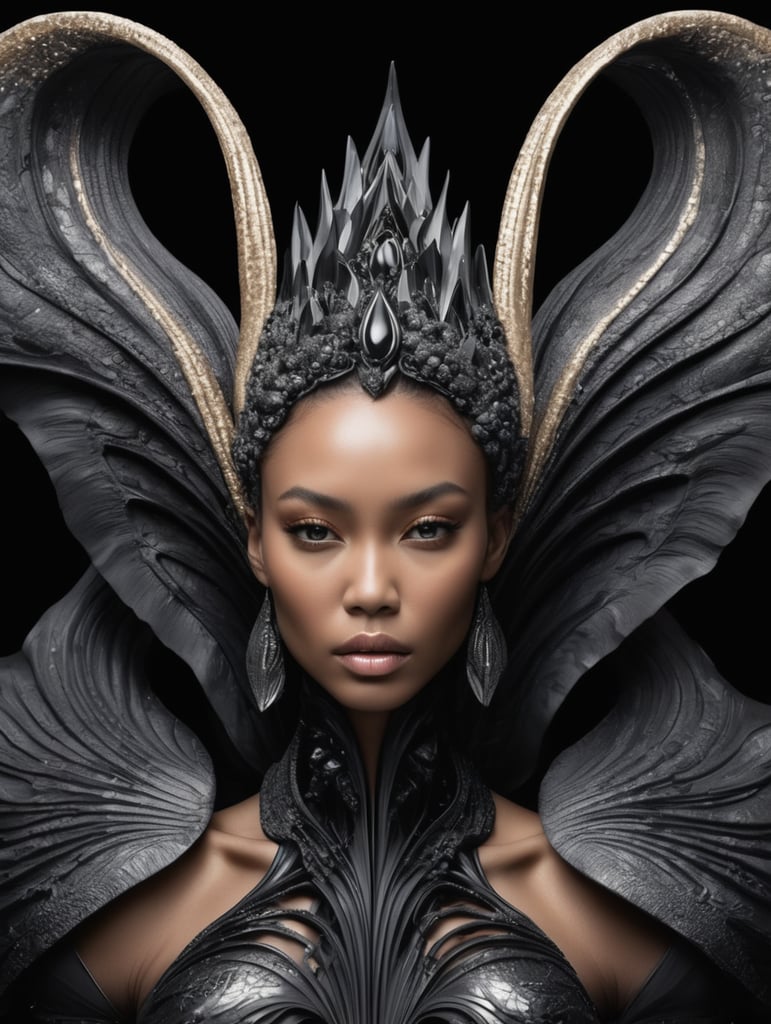 Premium Free ai Images | volcanic obsidian goddess image in the style ...