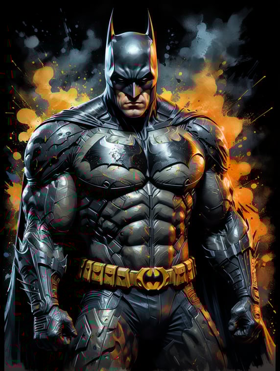 Premium Free ai Images | batman in dynamic pose illustration style ...