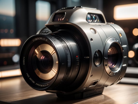 Premium Free ai Images | realistic photo of futuristic camera