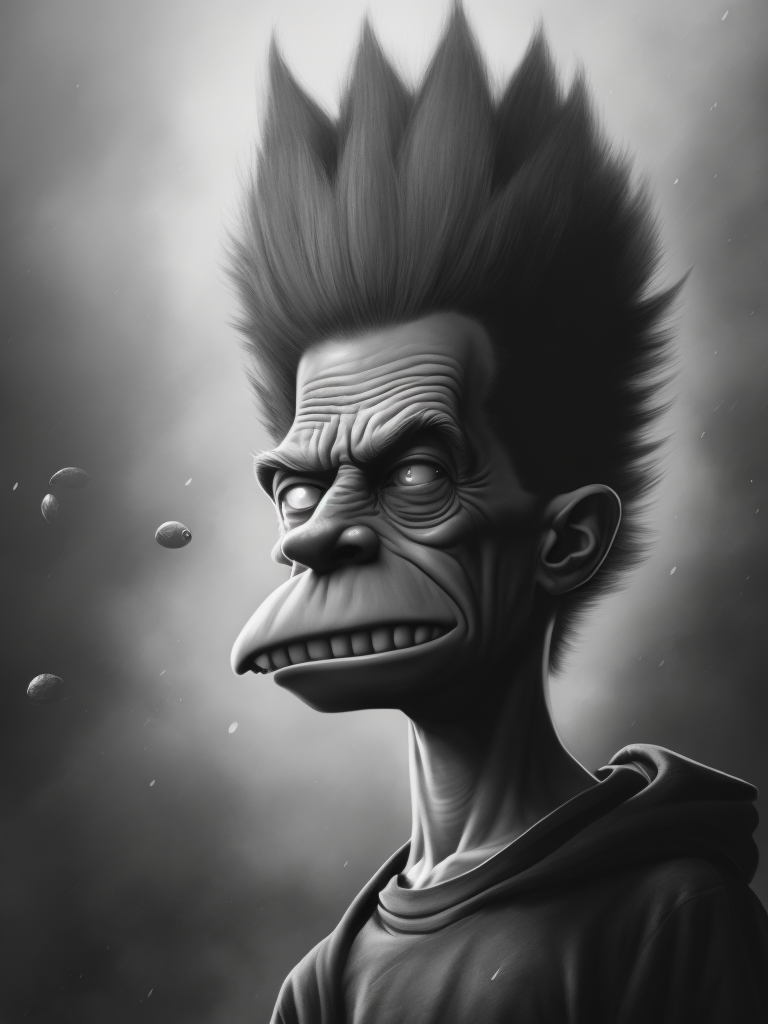 Lumenor AI Image Generation - bart simpson illustrated by stephen gammell