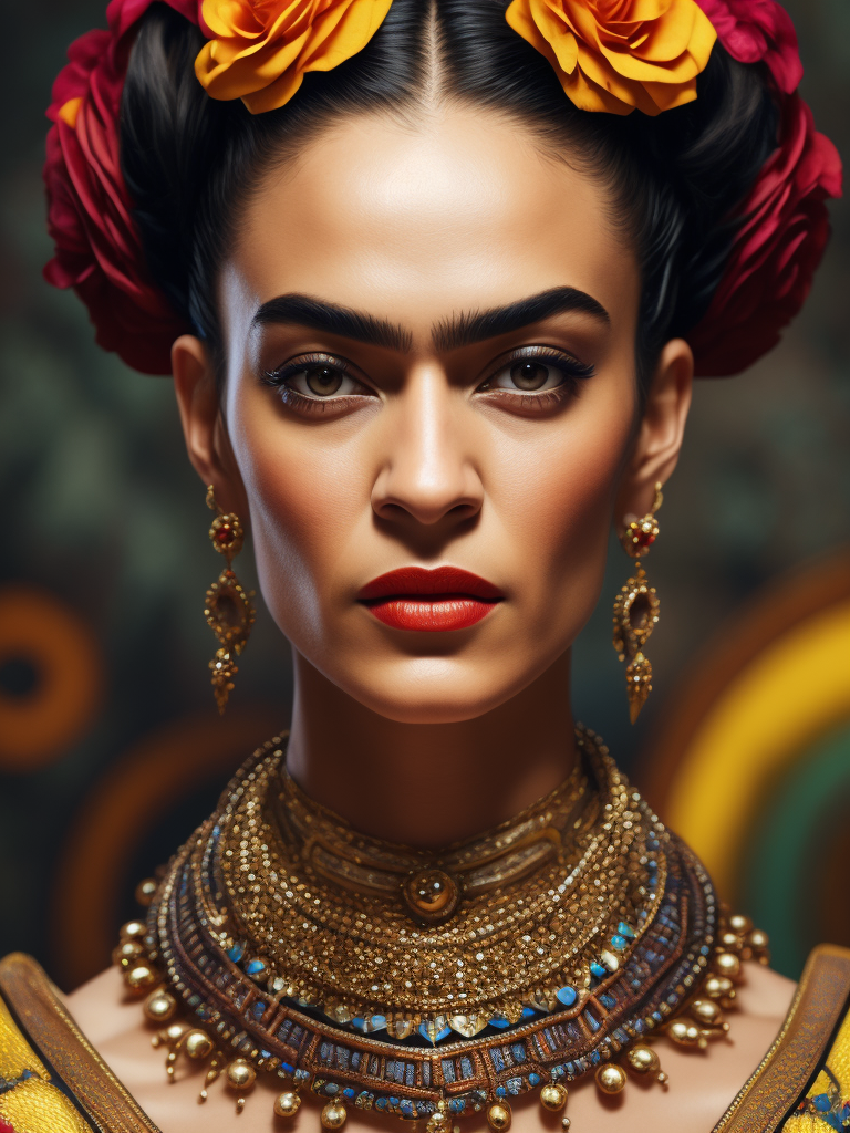 Lumenor AI Image Generation - portrait of frida kahlo bright and ...