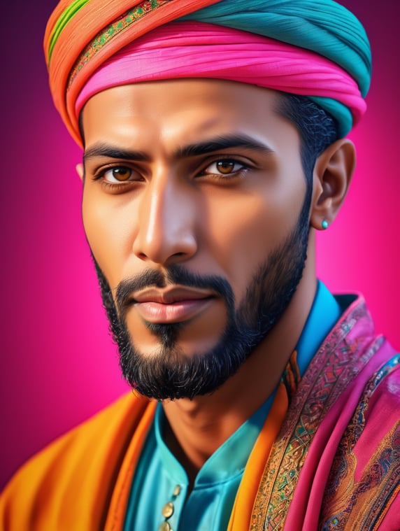 Premium Free ai Images | ortrait of muslim men ultra realism super ...