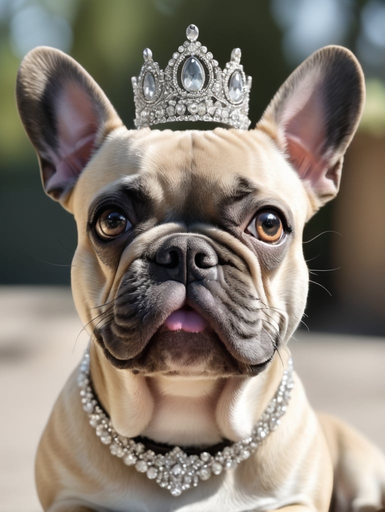 Premium Free ai Images | french bulldog female with longer snout big ...