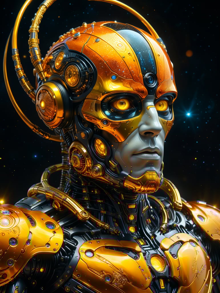 Premium Free ai Images | cyborgtech celestial humanoid being made of ...