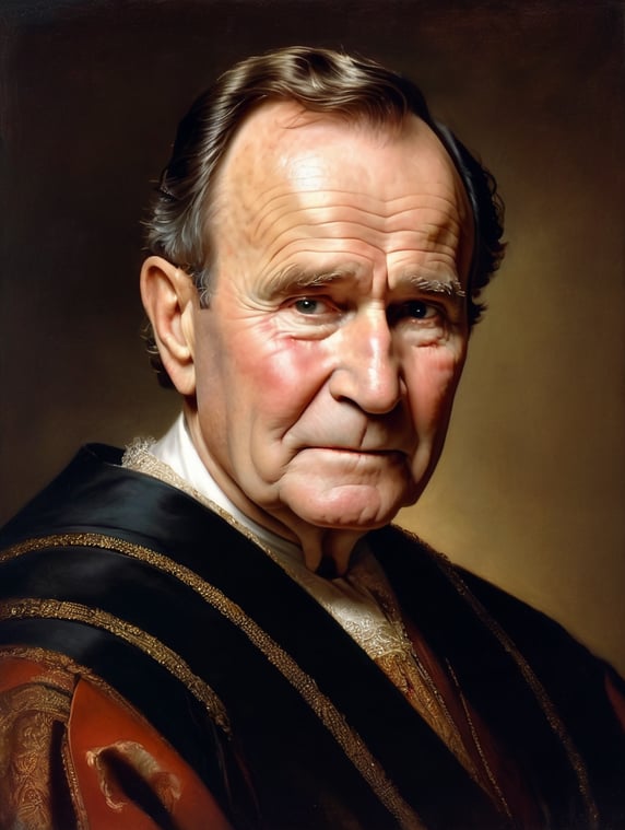 Premium Free ai Images | portrait of george bush by rembrandt ...