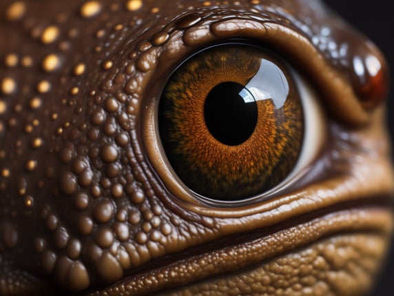 Premium Free ai Images | close up macro photo of toads eye