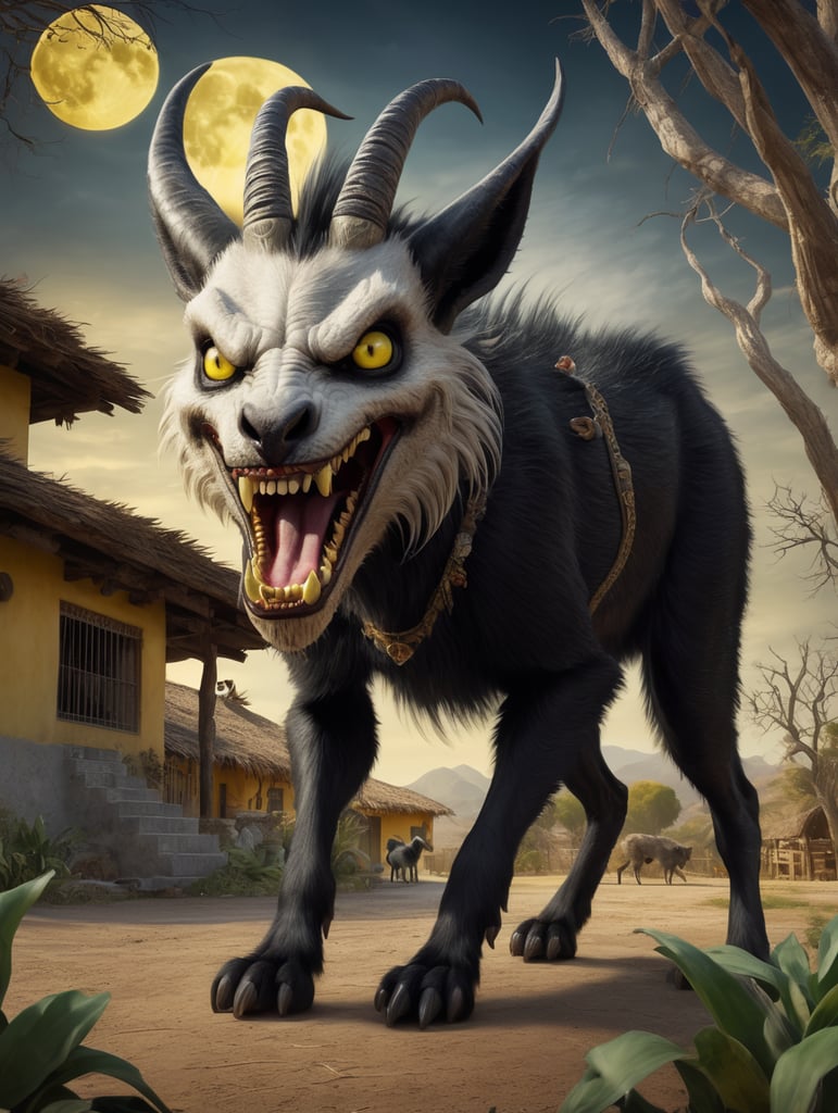 Premium Free ai Images | anthropomorphic chupacabra cryptid with ...