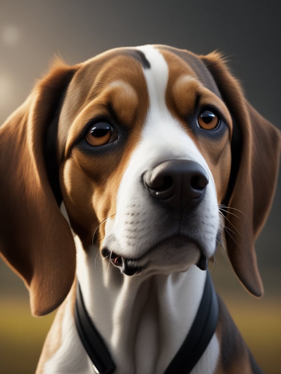 Premium Free ai Images | beagle taking test