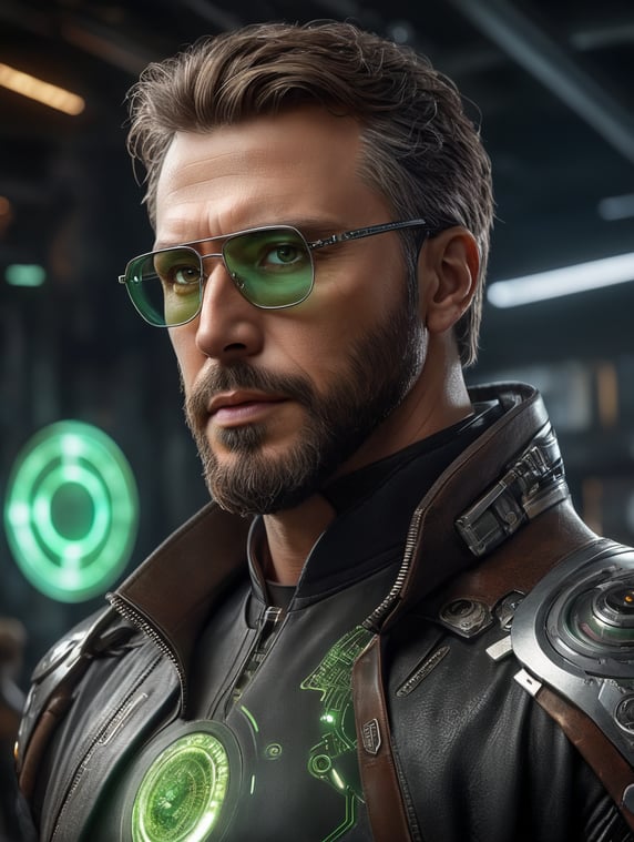 Premium Free ai Images | describe cyberpunk character named steve who ...