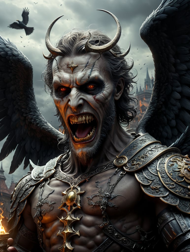 Premium Free ai Images | scary angel