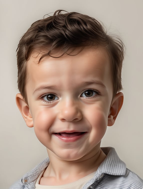 Premium Free ai Images | portrait of tom holland as kid month old happy ...