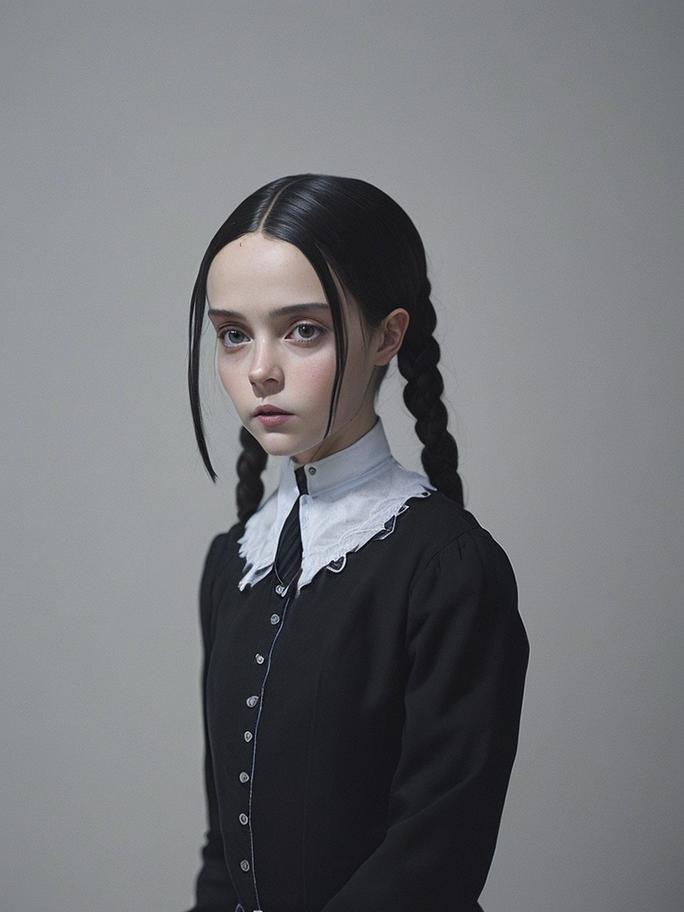 Lumenor AI Image Generation - detailed paint of wednesday addams highly ...