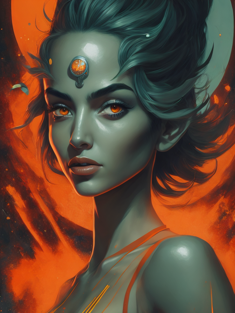 Premium Free ai Images | an alien drawn in the archie comics style