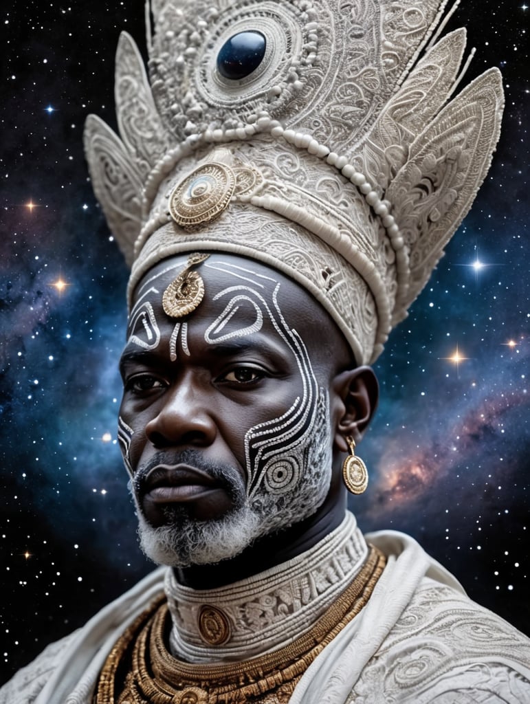 Premium Free ai Images | obatala the african orisha wearing detailed ...
