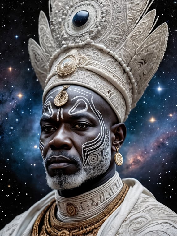 Premium Free ai Images | obatala the african orisha wearing detailed ...