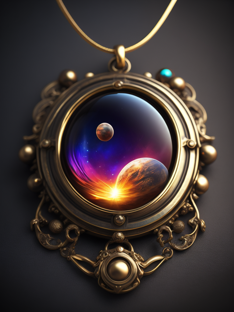Lumenor AI Image Generation - pendant made of planets wlop style ...